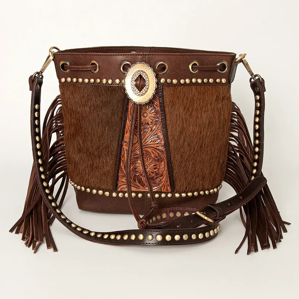Western Leather Fringed Bucket Backpack – Rodeo Trends