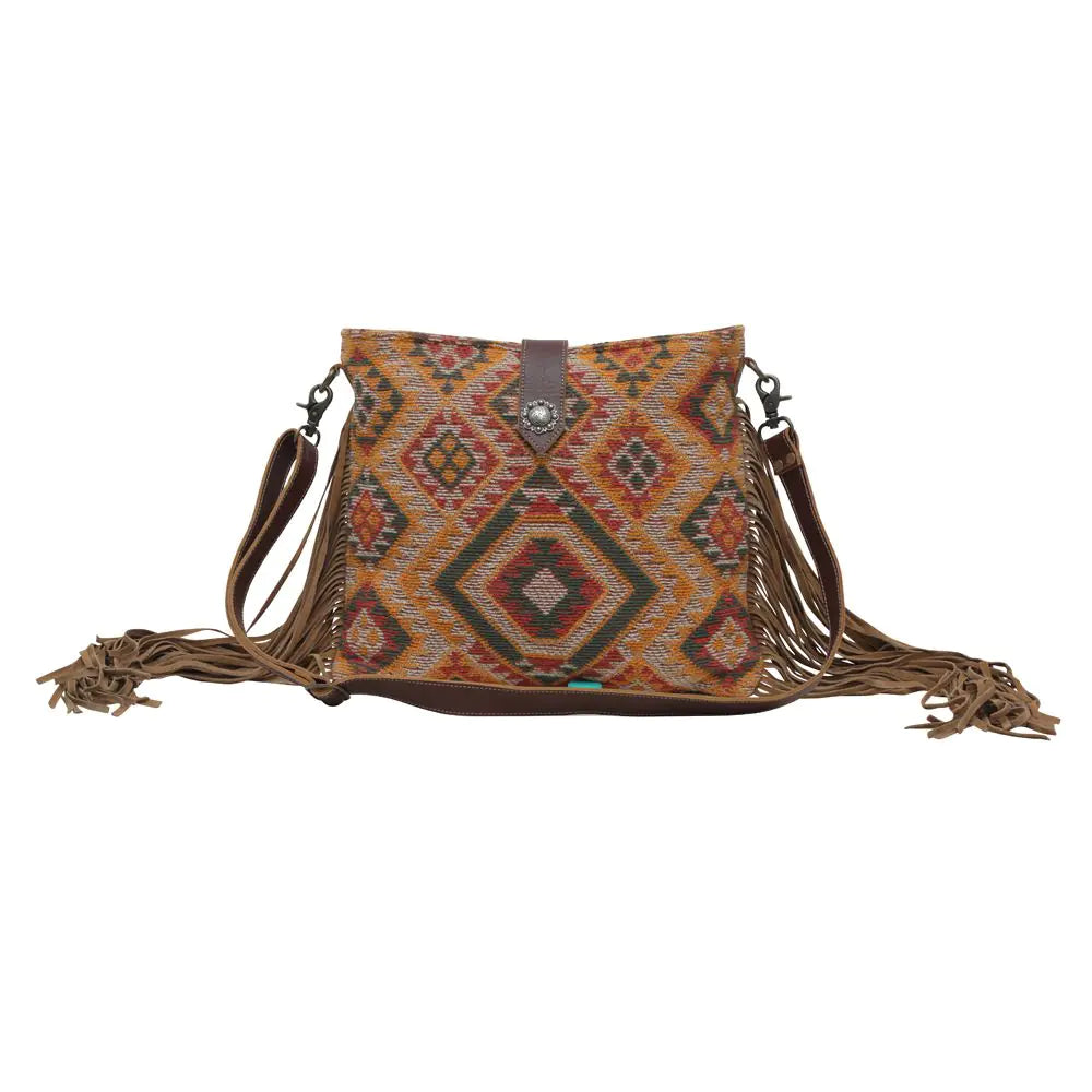 Leather & Canvas Fringe Shoulder Bag – Rodeo Trends
